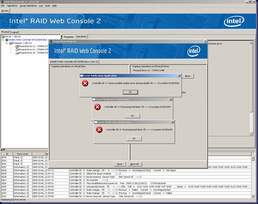 MPECS Inc. Blog: RAID Controller Log: Unrecoverable Medium Error ...